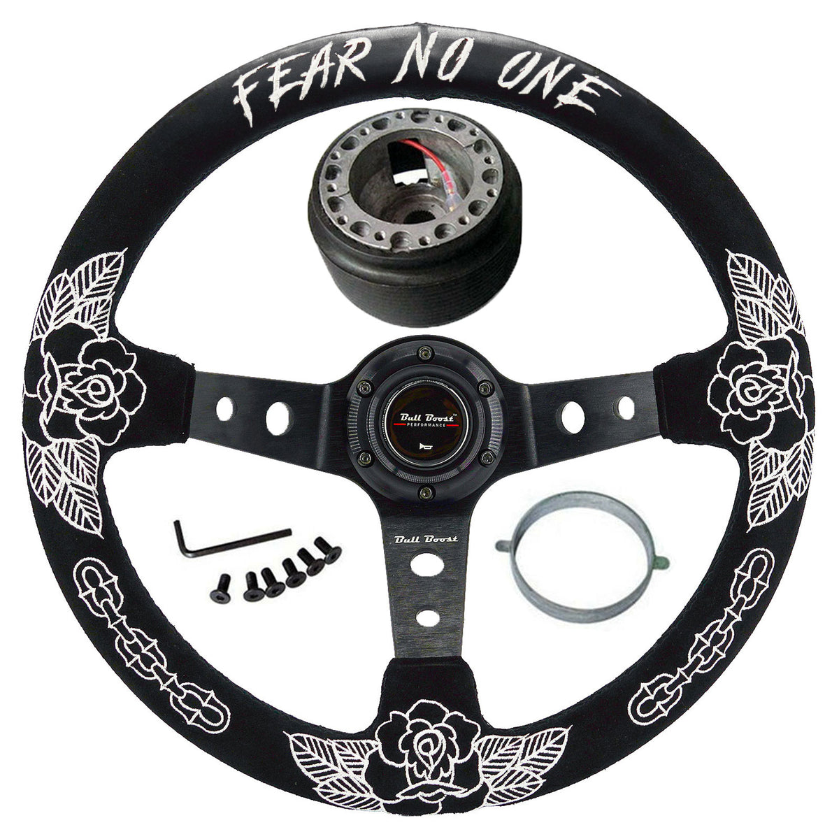 BW Rose Steering Wheel + Hub Adapter Kit For 96-06 Civic Prelude, S200 ...