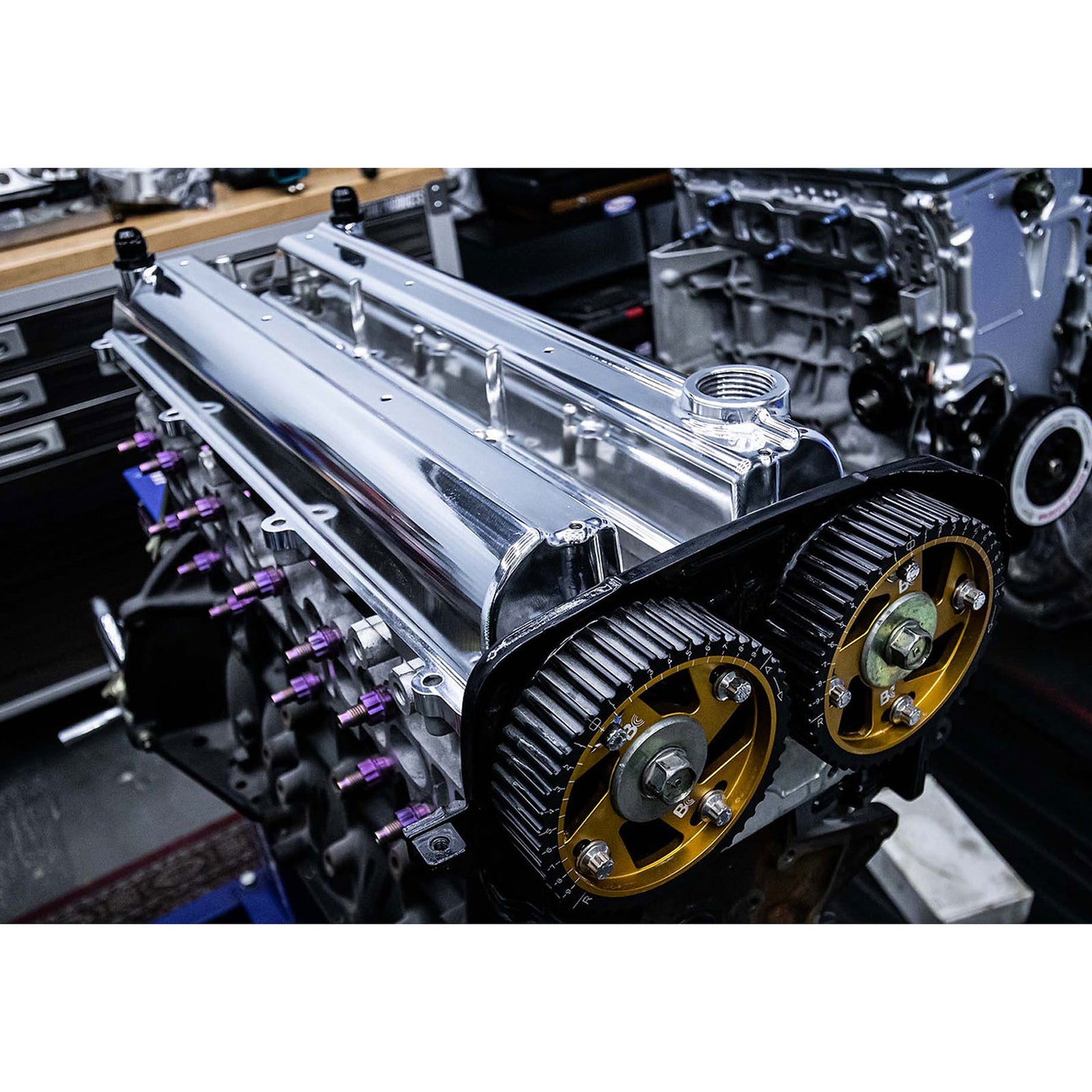 Toyota Supra 2JZ GTE VVTI Billet Valve Covers Anodized Oil Cap Bolts 2 ...