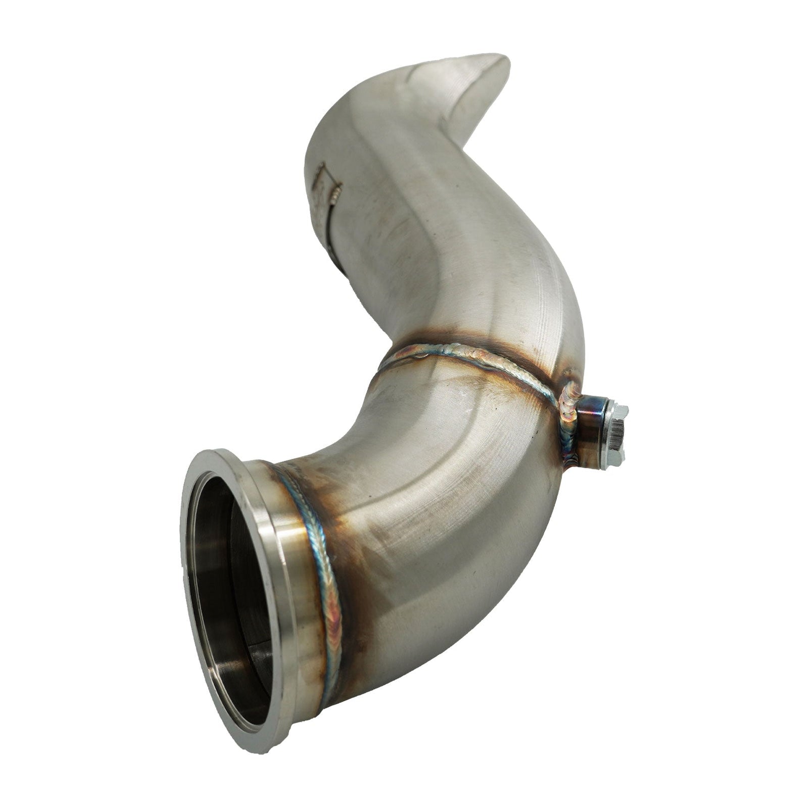 D Series Tear Drop Hood Exit Up Pipe Dump Tube For Top Mount Turbo Man ...