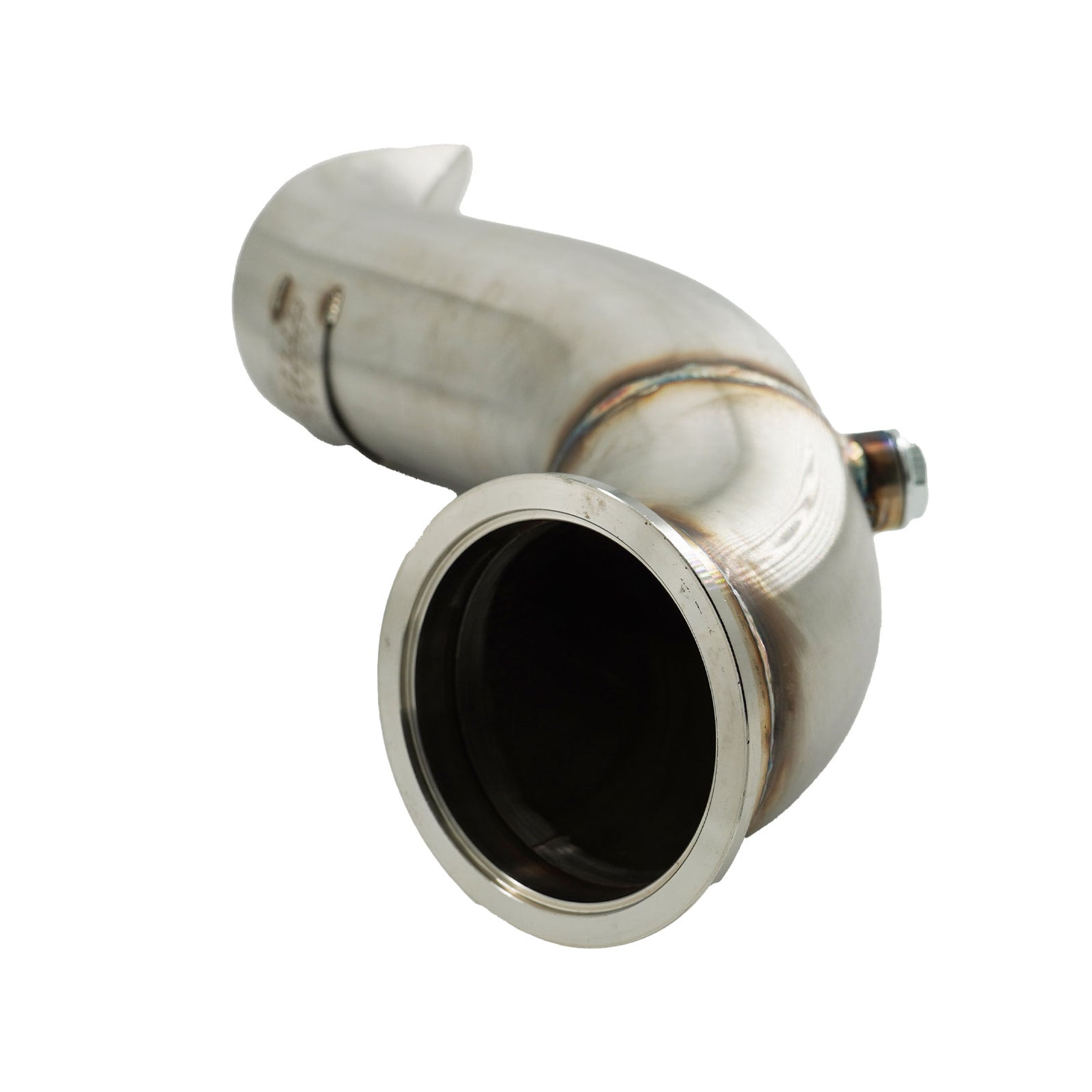 B Series Tear Drop Hood Exit Up Pipe Dump Tube For Top Mount Turbo Man ...