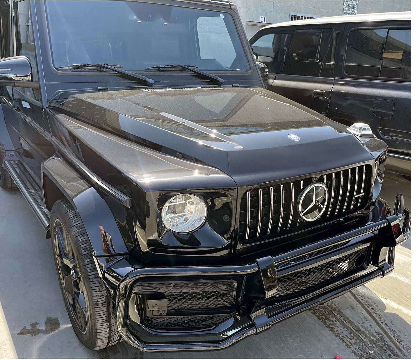 G500 G550 To 2022 + G63 Full Upgrade Body Kit Bumper Fenders Hood Face ...