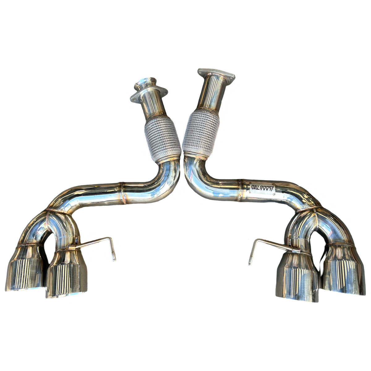 Exhaust for Chevrolet Corvette C8 2020+ Burnt Tips 6.2L V8 3" Catback ...