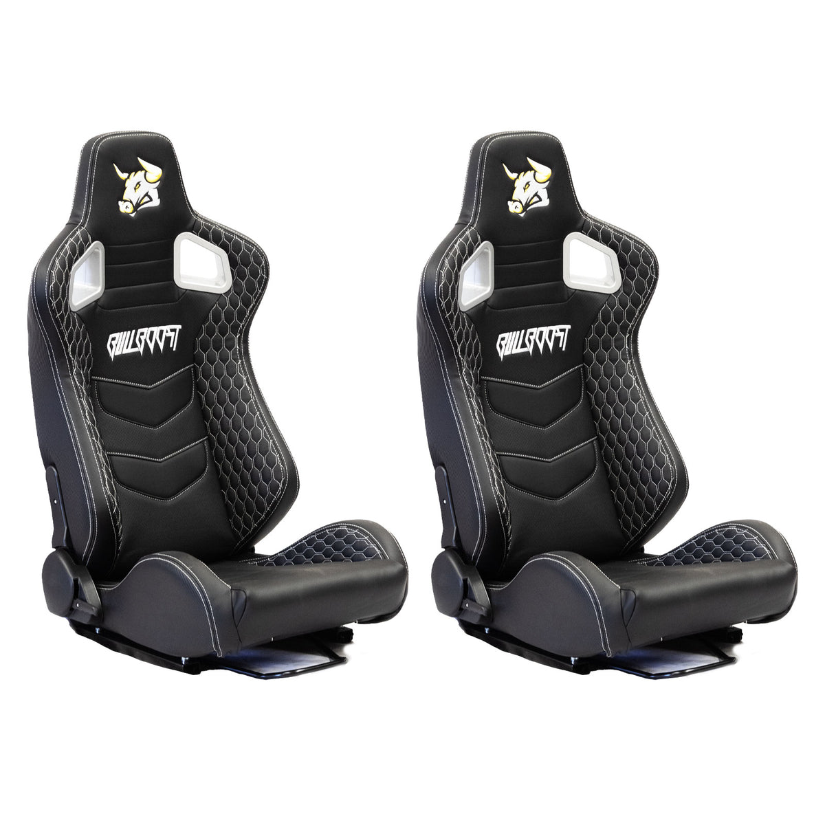 The Chosen Leather Reclinable Bull Boost Racing Bucket Seat with Slide ...