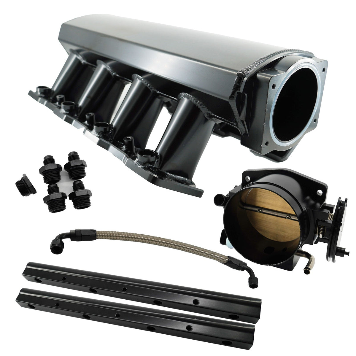 Billet LS1 LS2 LS6 92mm Intake Manifold MAP Sensor Fuel Rail Throttle ...