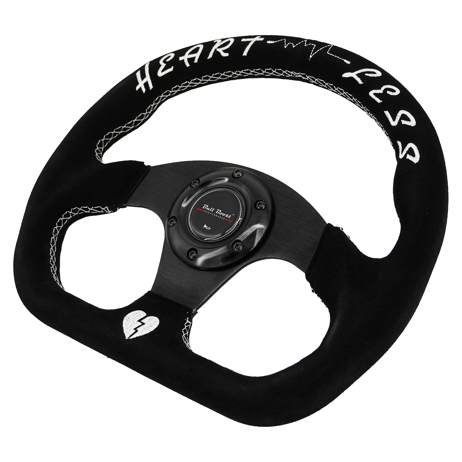 Heartbreak Lightweight Flat Racing Billet 6-Bolt Steering Wheel Black ...