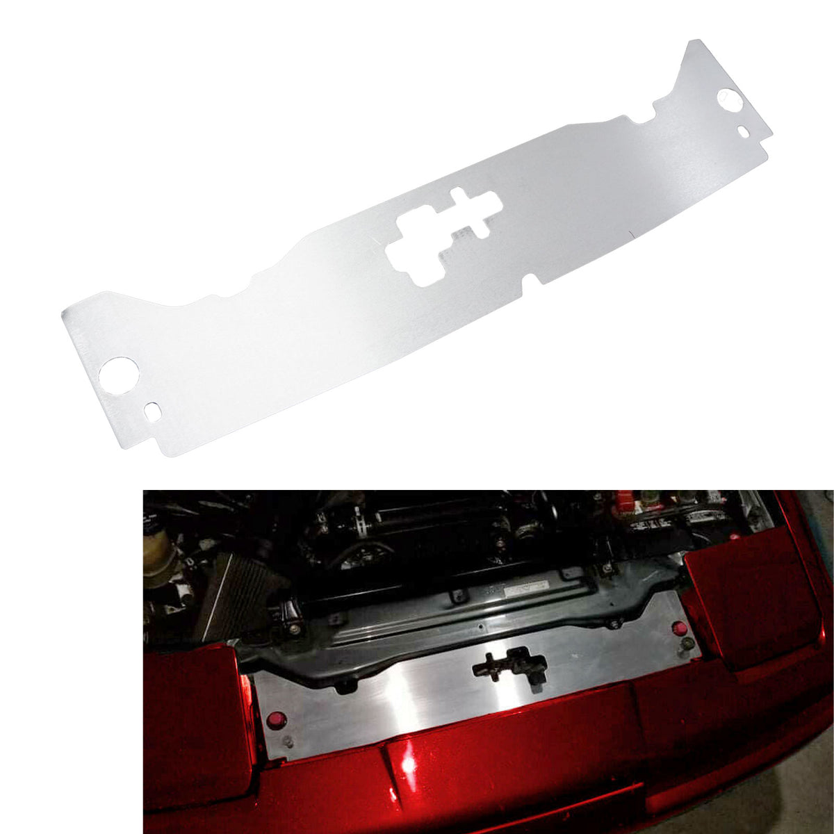 Radiator Cooling Plate Panel Slam Cover Aluminum For MK3 Supra 86-92 M ...