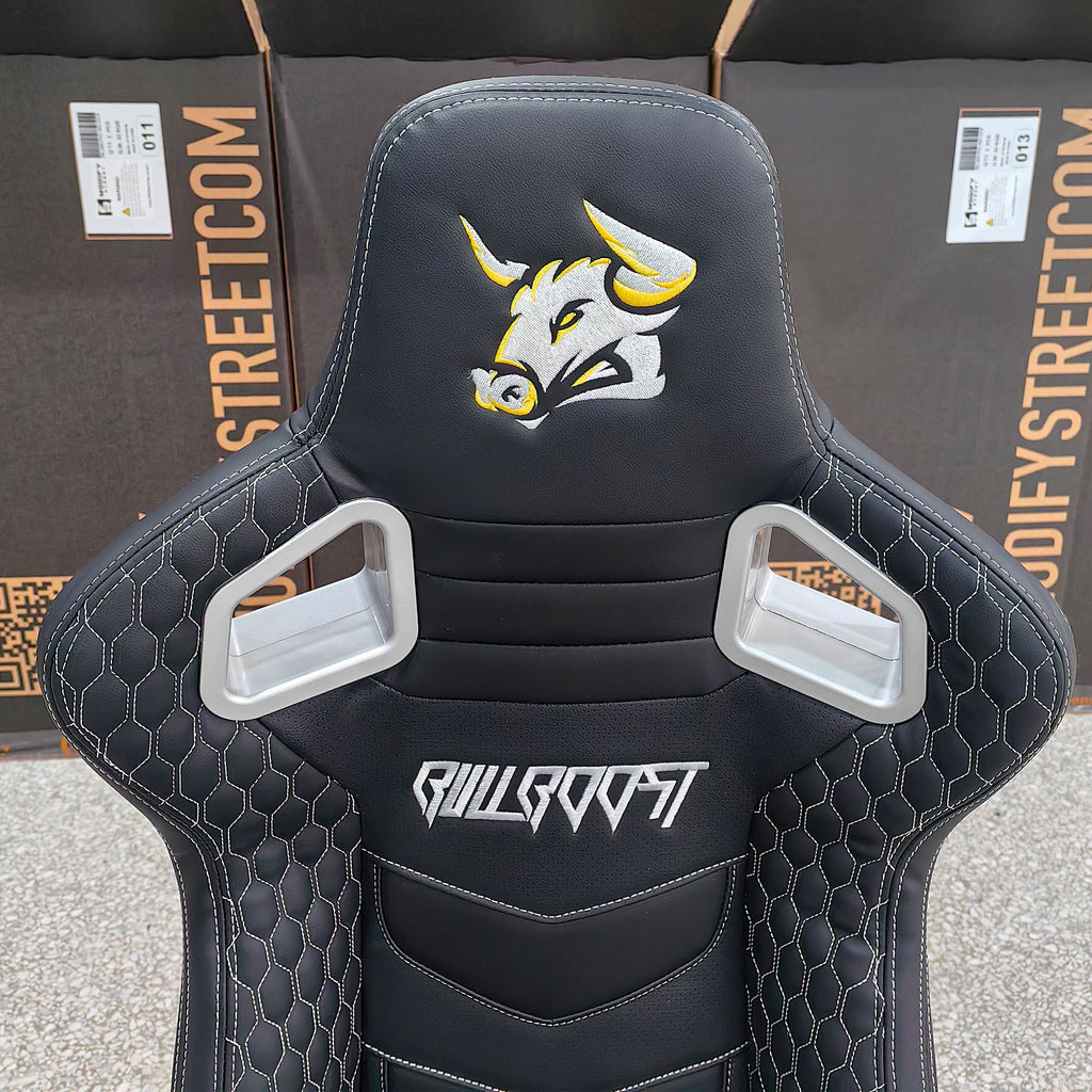 The Chosen Leather Reclinable Bull Boost Racing Bucket Seat with Slide ...