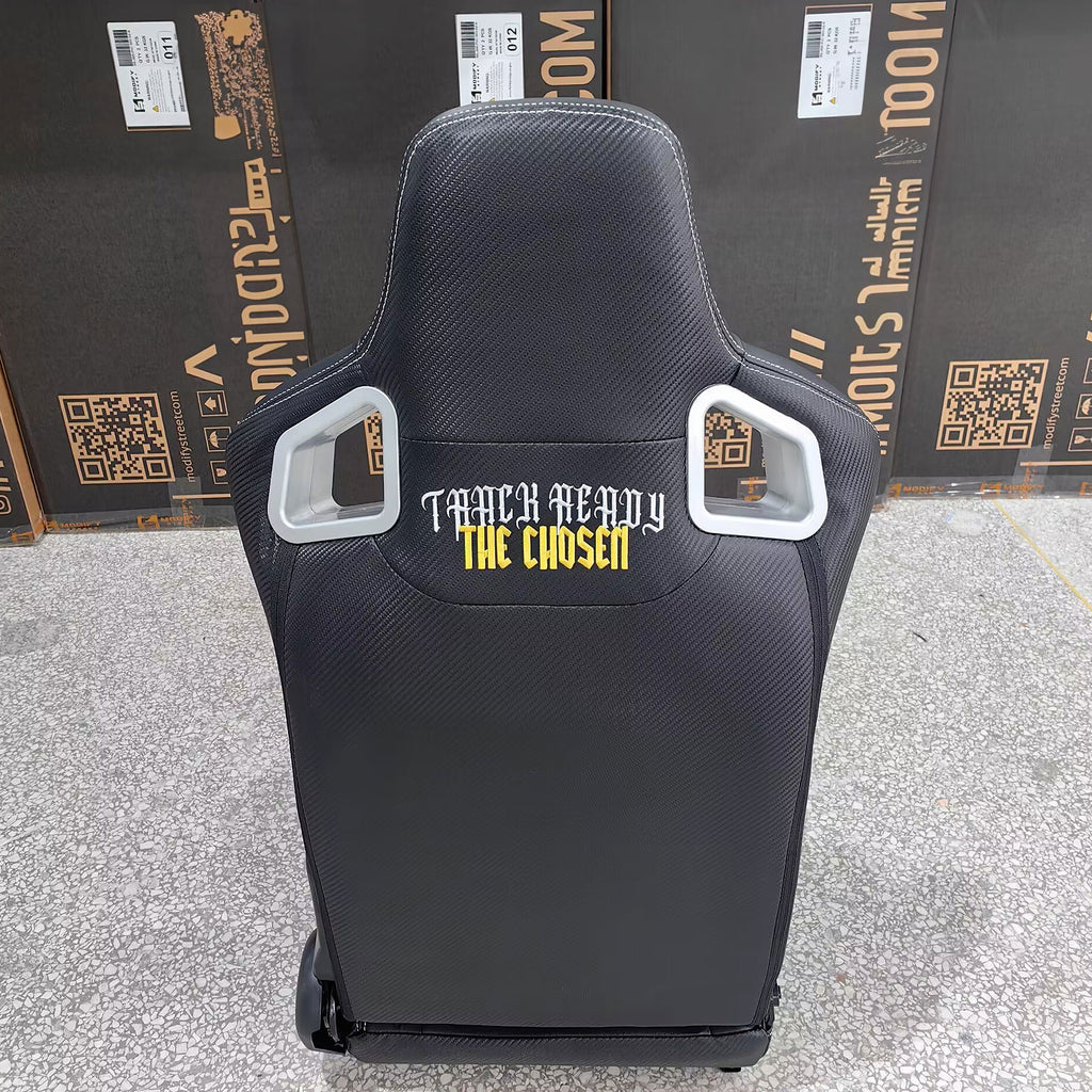 The Chosen Leather Reclinable Bull Boost Racing Bucket Seat with Slide ...