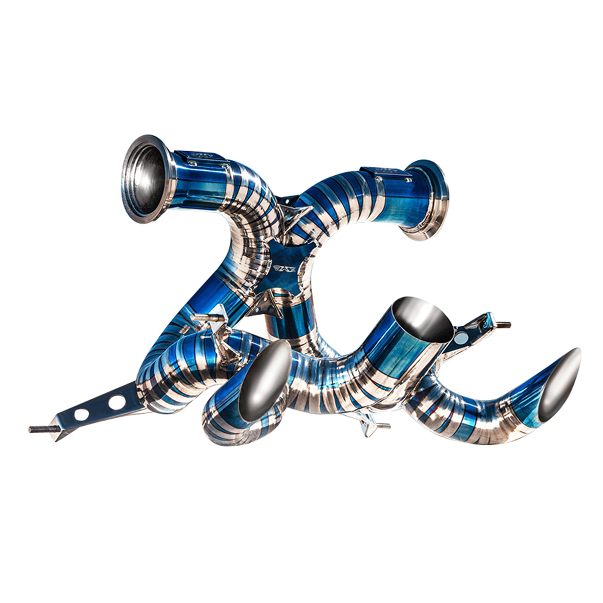 Titanium Performance Exhaust System with Muffler and Exhaust Tips for ...