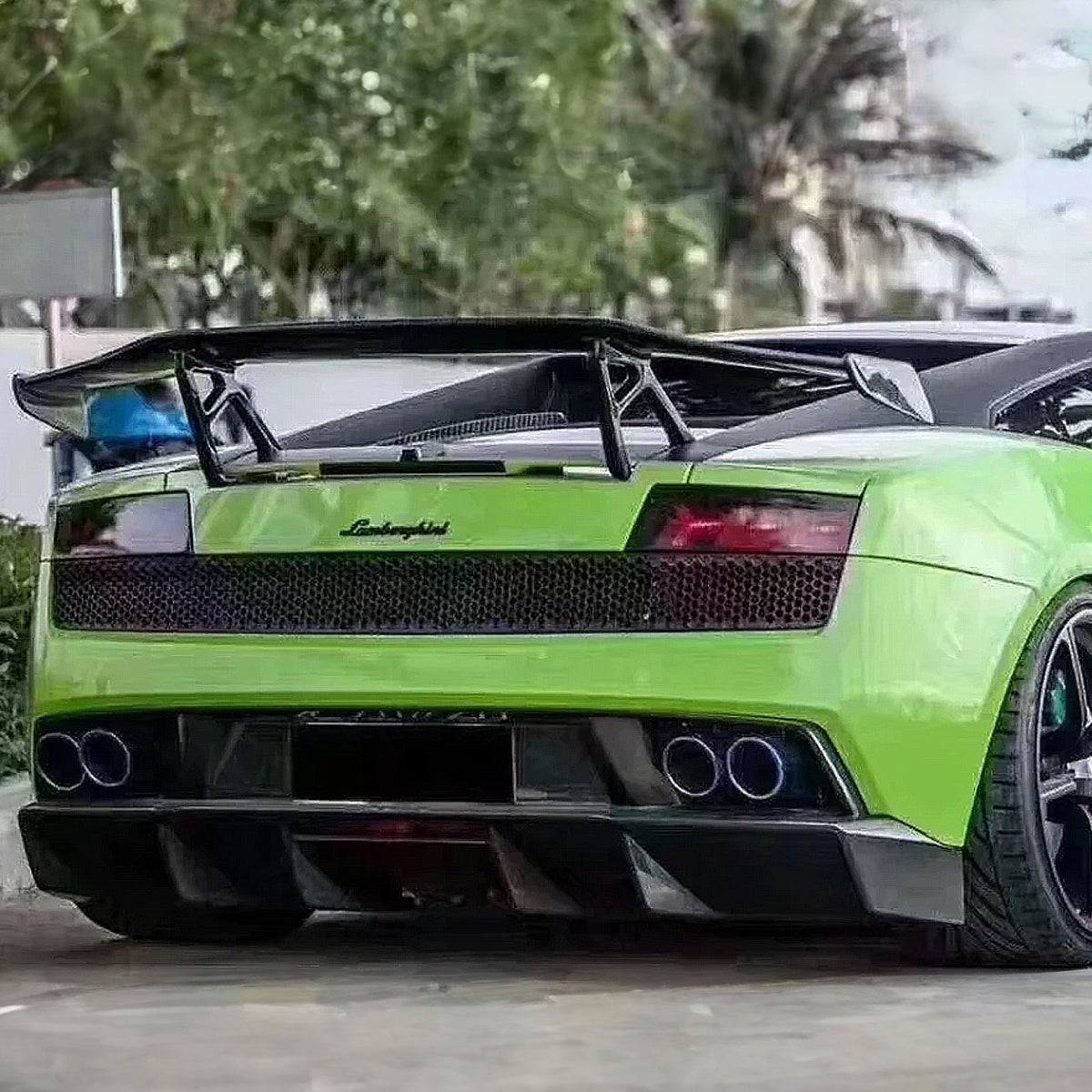 BR Style Carbon Fiber Rear Spoiler Wing for Lamborghini Gallardo LP550 ...