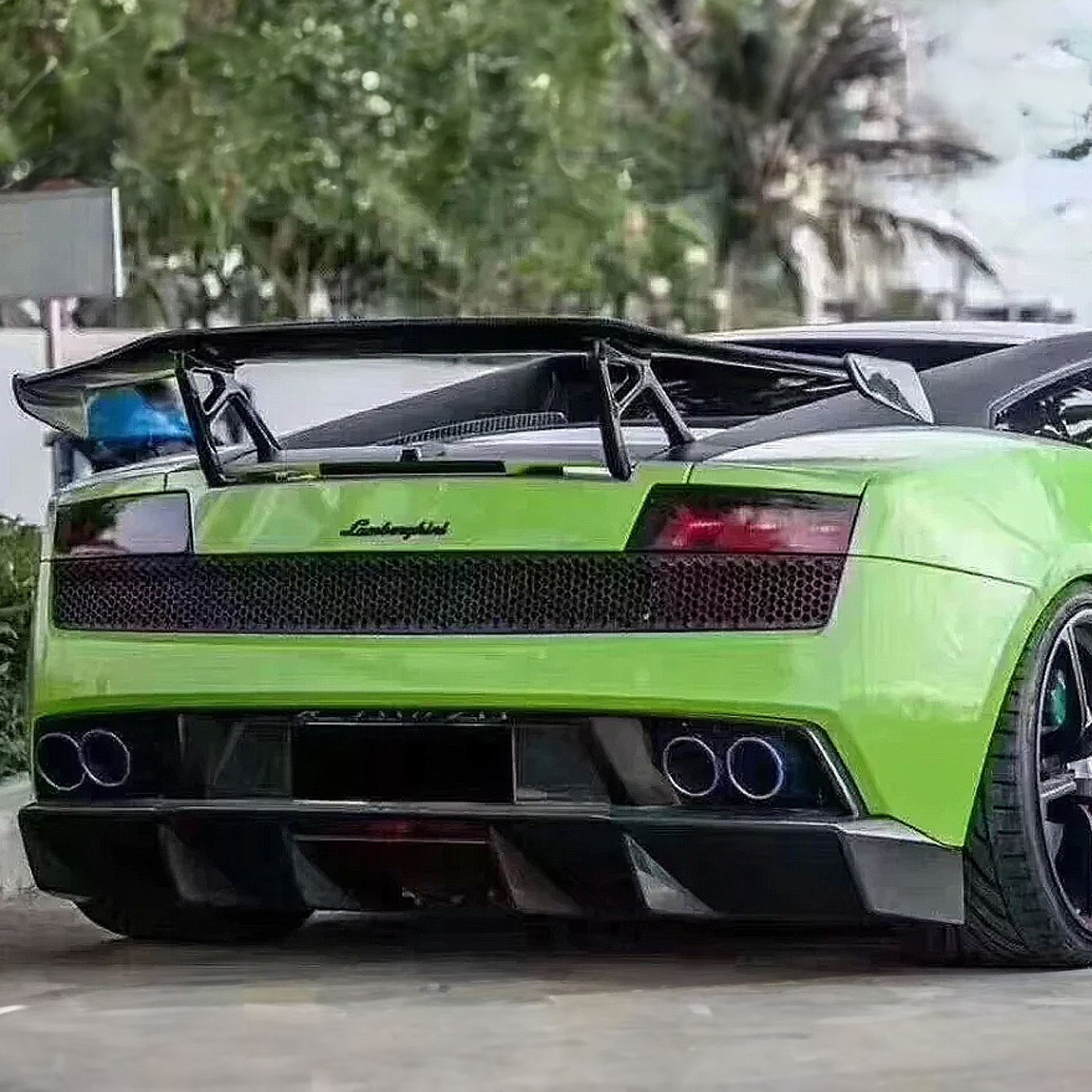 BR Style Carbon Fiber Rear Spoiler Wing for Lamborghini Gallardo LP550 ...