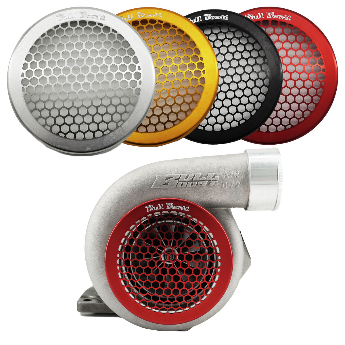 Billet 4" Inch Turbo Inlet Guard Velocity Stack Adapter Bellmouth Inta ...