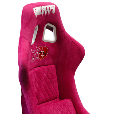 Pink Bull Boost Adjustable Racing Lowered Heartbreak Bucket Seat with ...