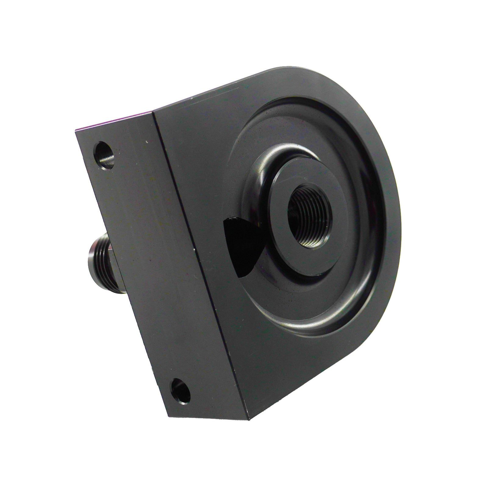 Billet Remote Oil Filter Relocation Mounting Bracket -10 AN with Press ...
