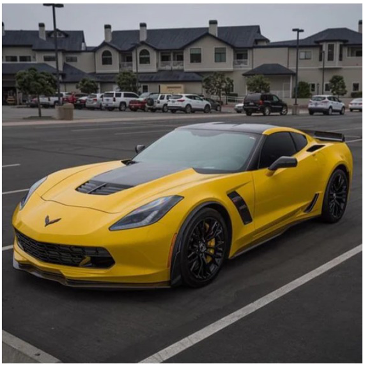 Carbon Fiber Front Lip Splitter for Chevrolet Corvette C7– Bull Boost ...