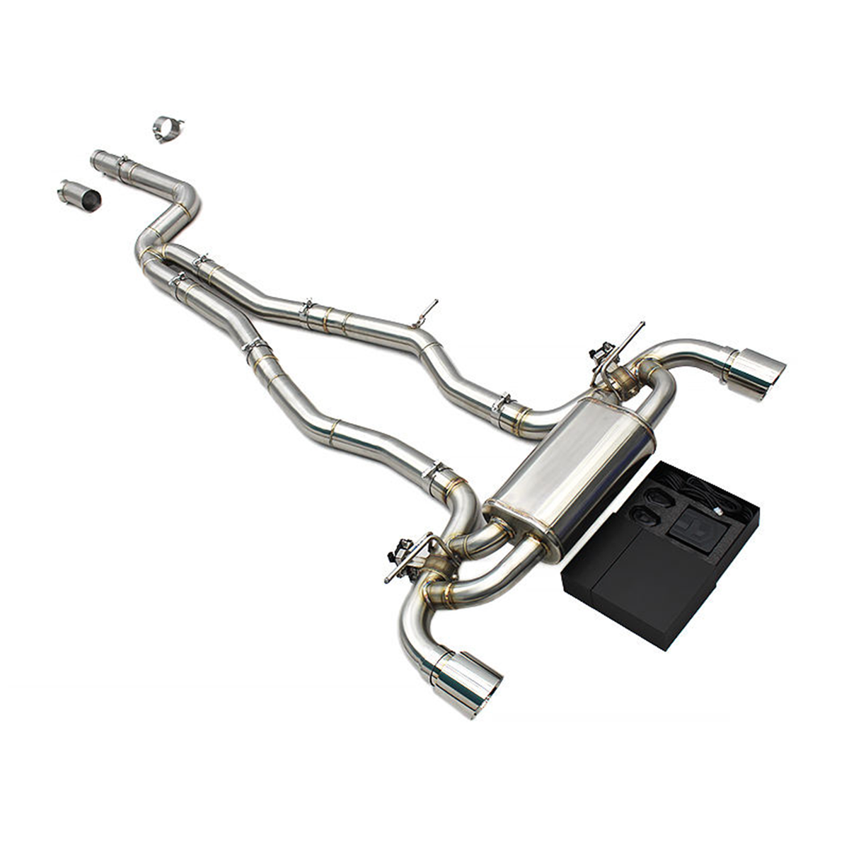 T304 Stainless Valved Catback Exhaust System for Toyota Supra A90 A91 ...