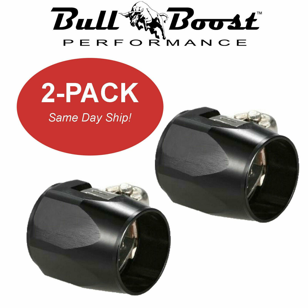 AN8 AN-8 Push On Hose End Cover Clamp Finisher Black Aluminum Fitting ...