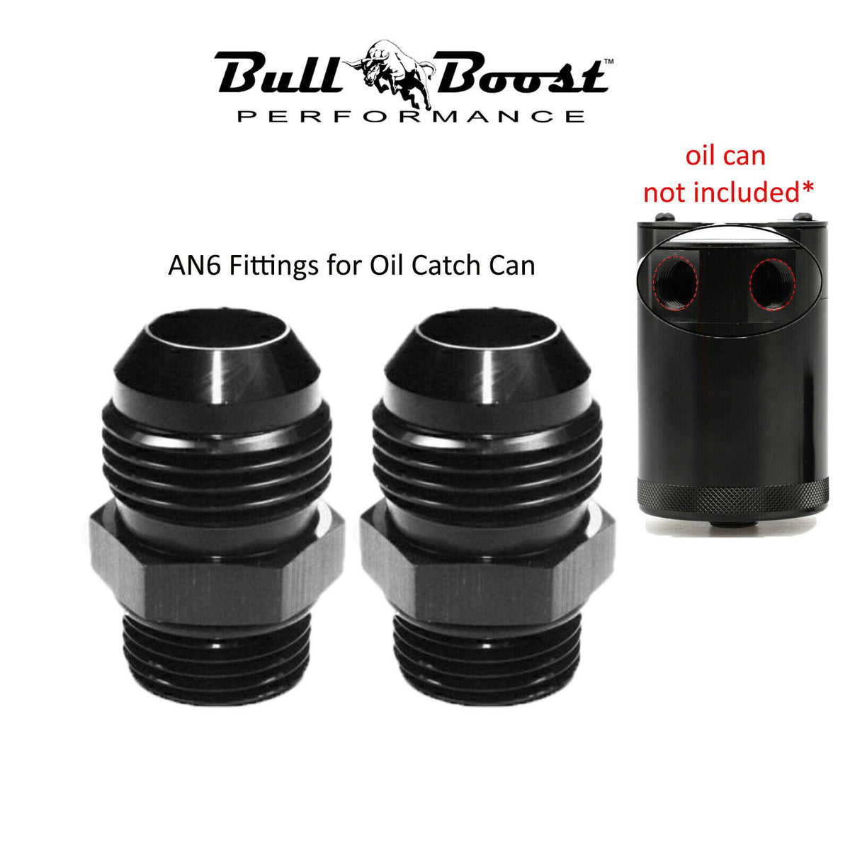 Aluminum 6AN -AN6 Fitting For Oil Catch Can Reservoir Tank Racing 2-Po ...