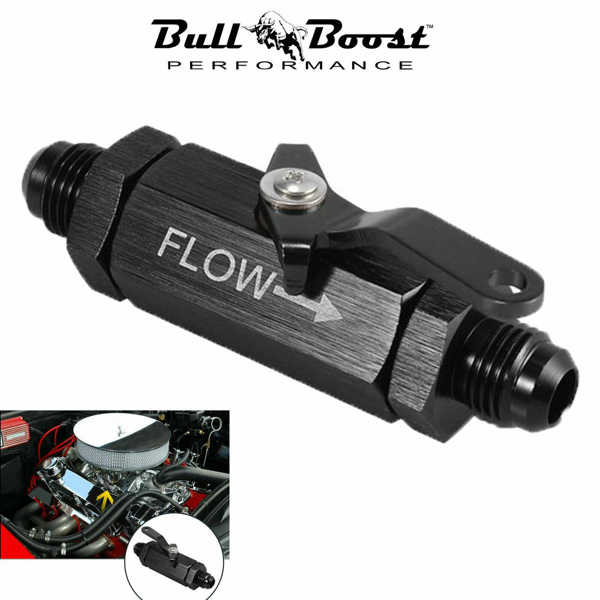 Billet AN6 Shut Off Valve Fuel Shut Cut Off Valve W/ Cable Lever For F ...