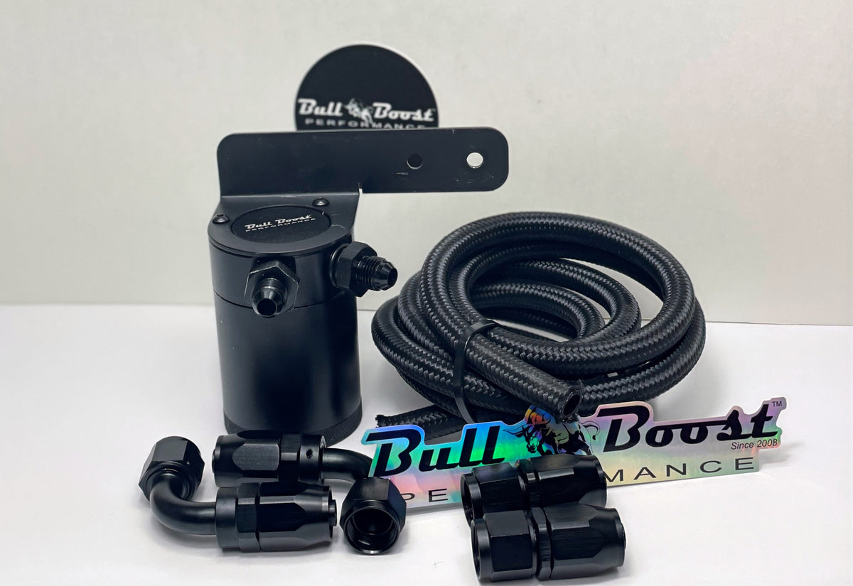 8AN Performance Oil Catch Can 2Port -8AN + Mounting Bracket KiT– Bull ...