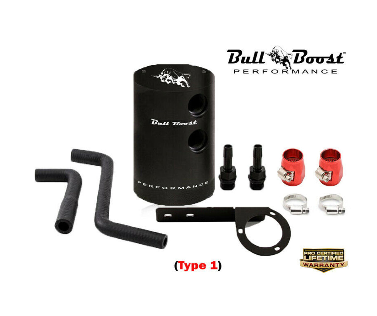 G35 and 350Z Baffled Oil Catch Can Kit System | PCV SIDE– Bull Boost ...