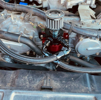 VQ35DE Revup G35-350Z Baffled Oil Catch Can | Complete Crank Case Brea ...