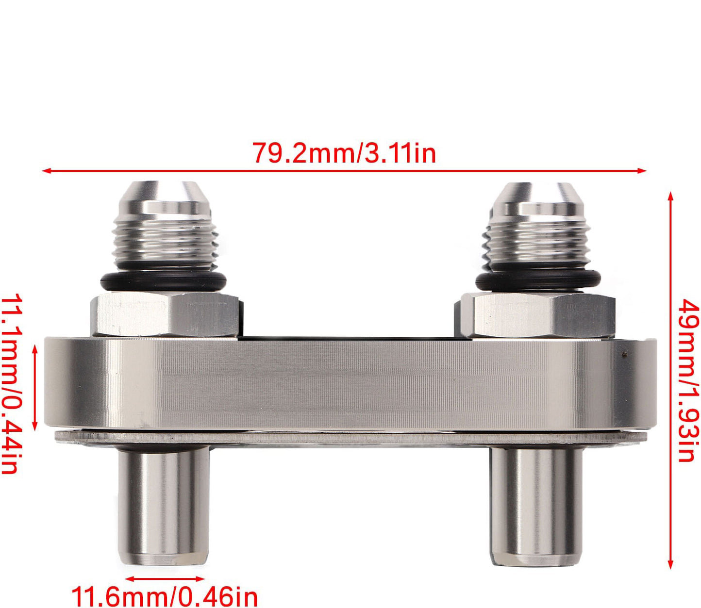 Transmission Cooler Line Adapter Plate with Gasket and 6AN Fittings Co ...