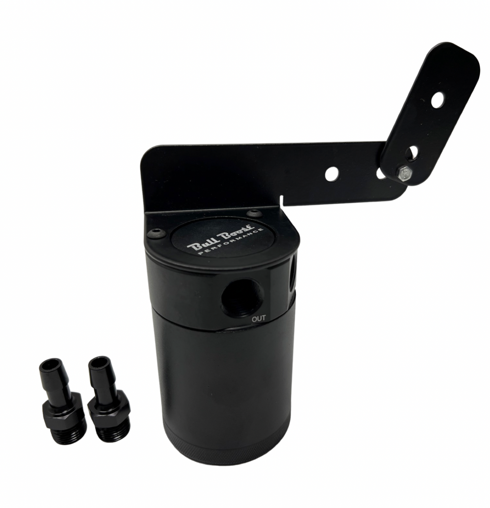 Universal Performance Oil Catch Can 2 Port -10AN + Adjustable Mounting ...