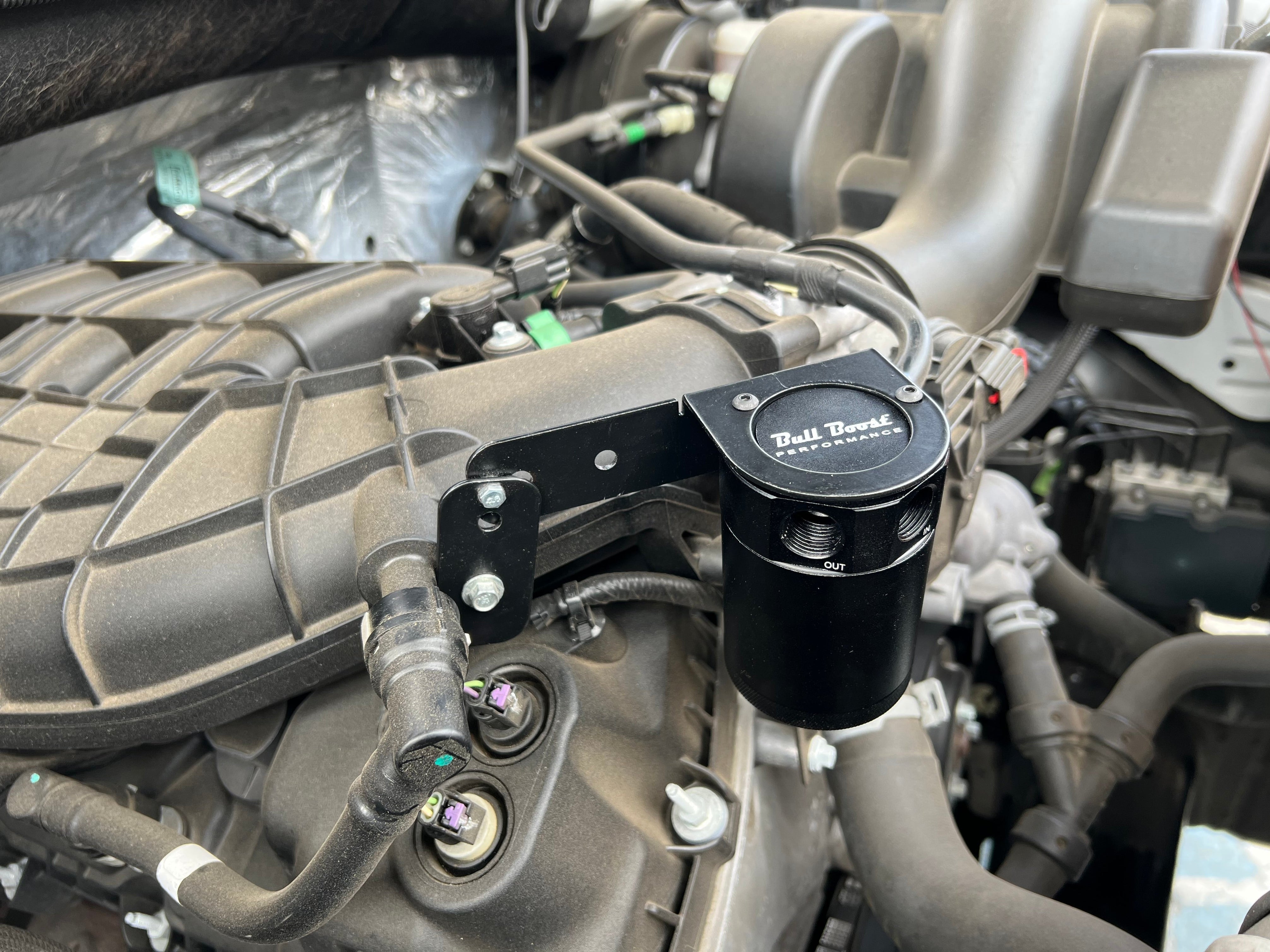 Universal Performance Oil Catch Can 2 Port -10AN + Adjustable Mounting ...