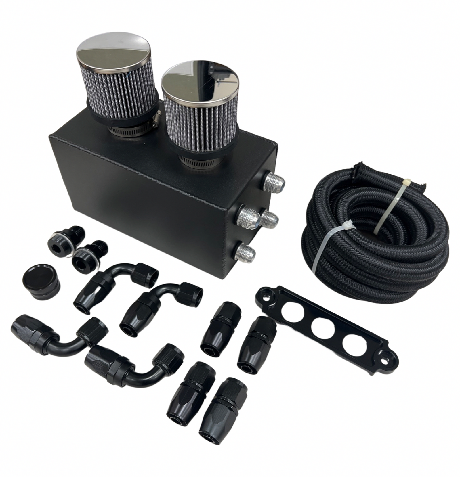 Battery Relocation Oil Catch Can For EK EG CRX DC2 Si Type R 4 Port 10 ...