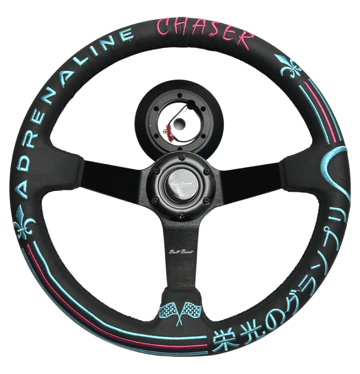 Leather 350mm Steering Wheel Short Hub Adapter Kit For Nissan 300ZX Sk ...
