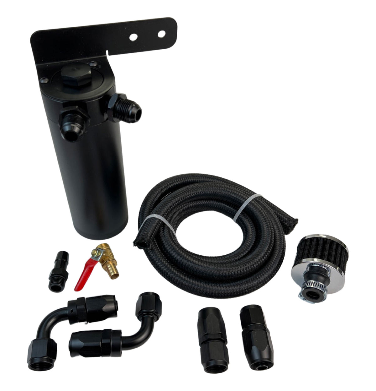 Universal Oil Catch Can XL 2Port -8AN + Mounting Bracket Kit + Filter ...